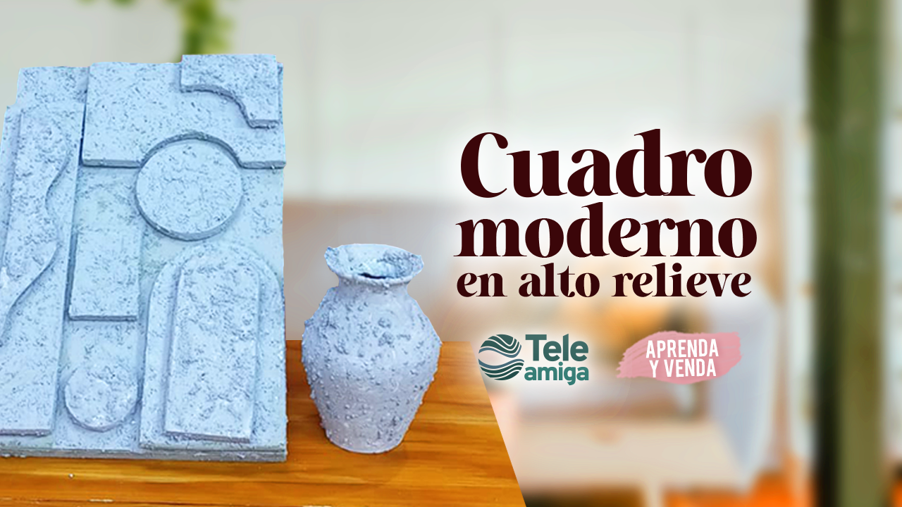Cuadro moderno en alto relieve en Aprenda y Venda - Teleamiga